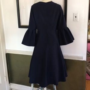Miss Look | Dresses | Navy Blue Beautiful Bell Sleeve Midi Dress | Poshmark